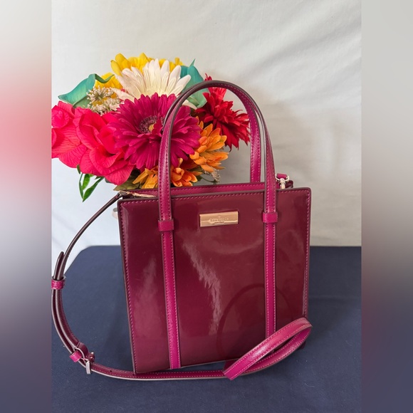 kate spade | Bags | Kate Spade Kenzie Euc Small Raspberry Tote ...